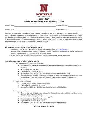 Fillable Online Special Circumstance Form 2023-2024 - Brevard College Fax Email Print - pdfFiller