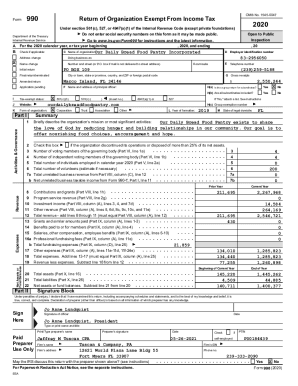 Fillable Online 2020 Tax Return Documents (Our Daily Bread Food P) Fax ...