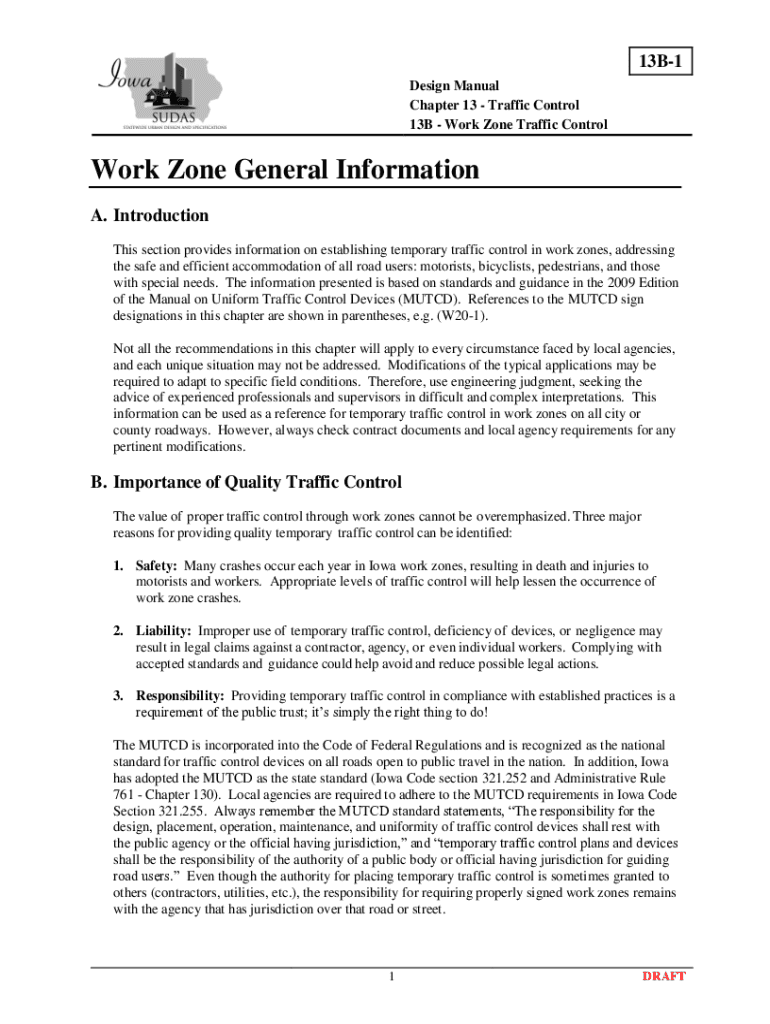 Fillable Online intrans iastate Reference Guide to Work Zone Traffic ...