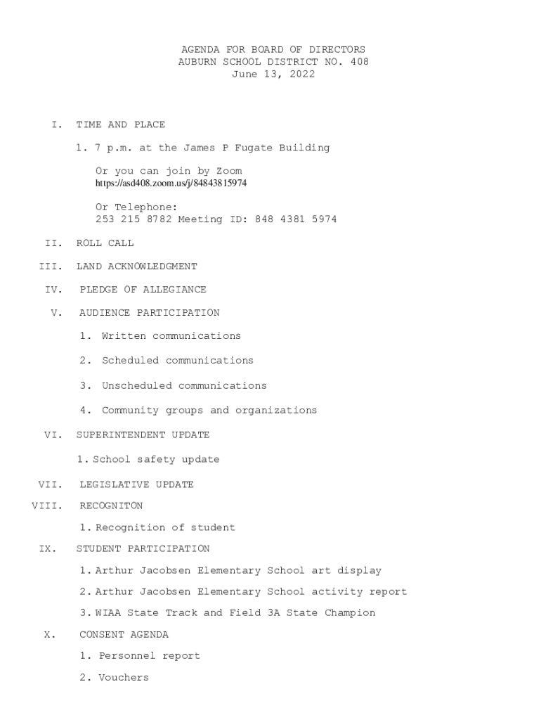 Fillable Online Auburn School District to honor Lea Hill Elementary ...