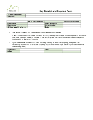 Fillable Online Landlord's Guide To Using Our Key Receipt Template Form ...