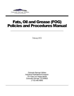 Fillable Online Fats, Oil and Grease (FOG) Policies and Procedures ...