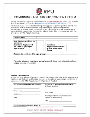 Playing out of age gradeConsent - England Rugby Doc Template | pdfFiller