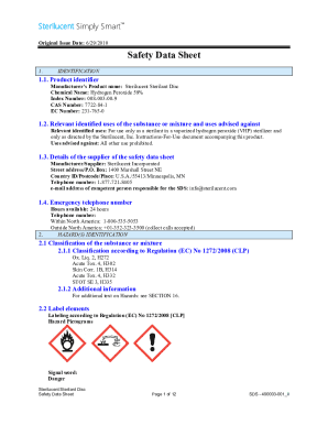 Fillable Online Safety Data Sheet - Sterilucent Biological Indicator ...