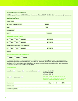 Fillable Online Announcing our Green Stamp Accreditation - Concept ...