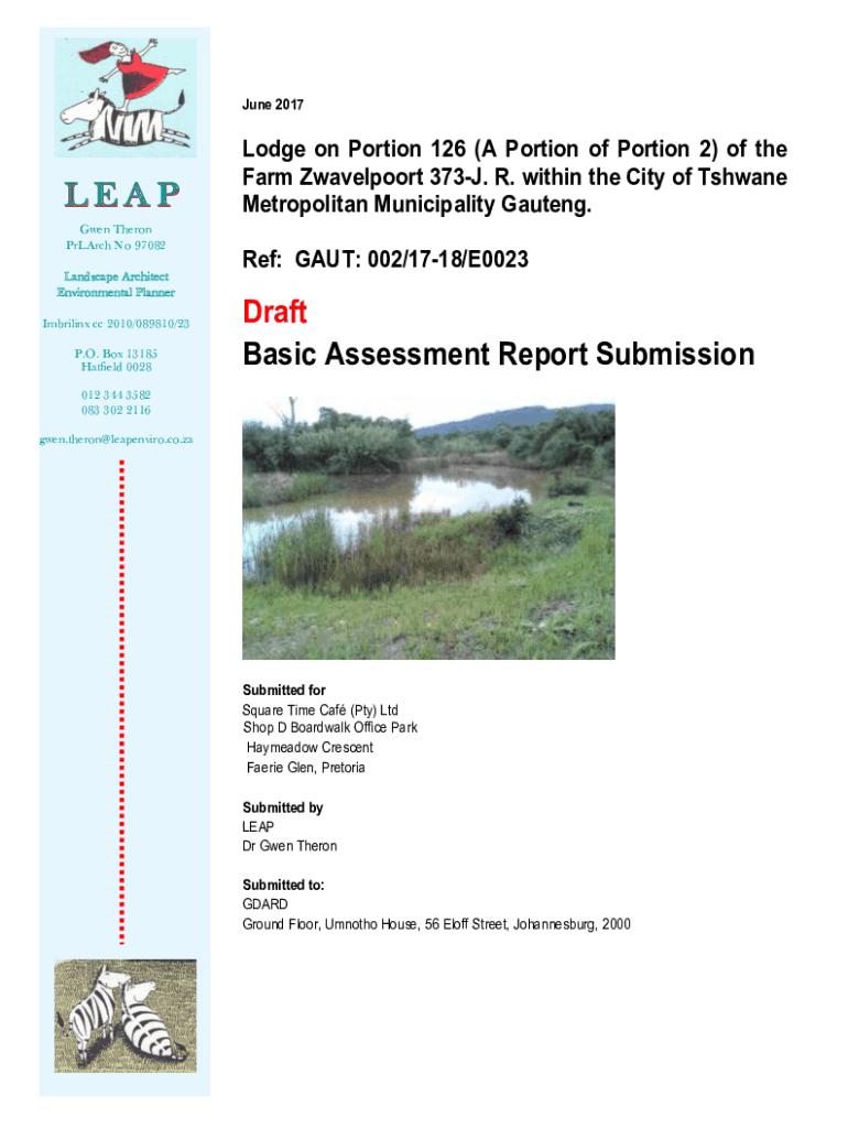 Fillable Online Draft Basic Assessment Report and Environmental ...