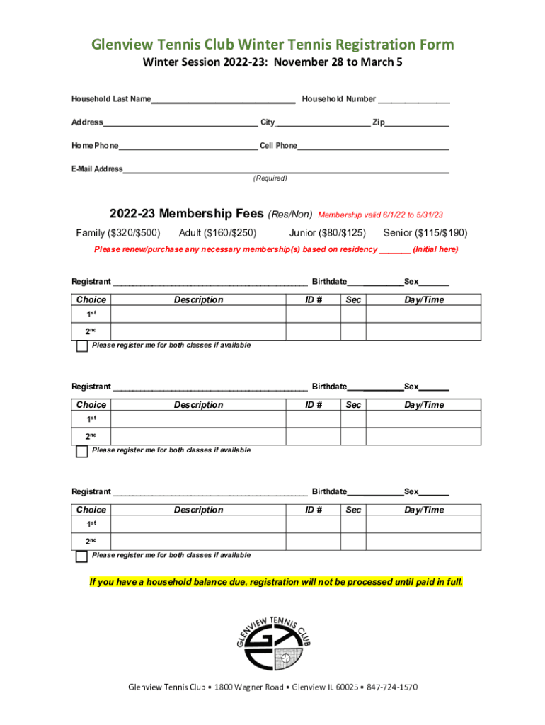 Fillable Online GTC - Winter Registration Form Online Only 10.12.22 ...