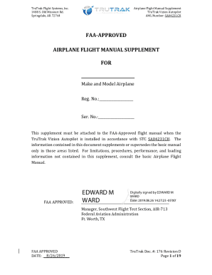 Fillable Online Vizion AFMS (176) - REV D Release.docx. FAA Approved ...