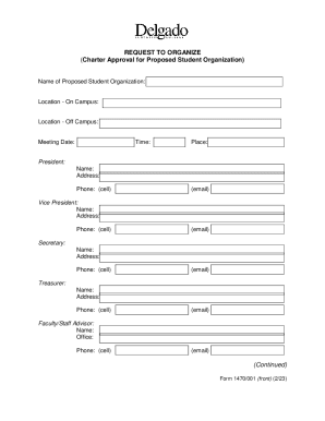 Fillable Online docushare3 dcc Request to Organize (Charter Approval ...