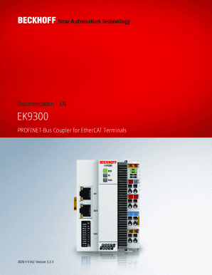 Fillable Online EK9300 - PROFINET-Bus Coupler for EtherCAT Terminals Fax Email Print - pdfFiller