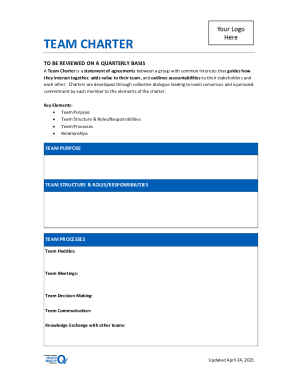 Fillable Online Team charter template: A roadmap for team success ... - Asana Fax Email Print ...