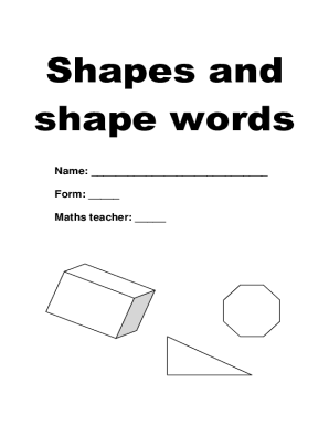 Fillable Online Shapes and shape words Fax Email Print - pdfFiller