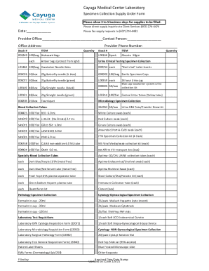 Fillable Online Laboratory Forms - Cayuga Lab Test Catalog Fax Email ...