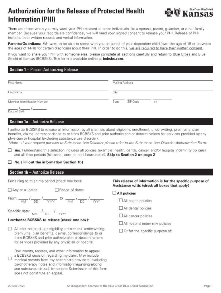 Fillable Online Authorization for the Release of Protected Health ...