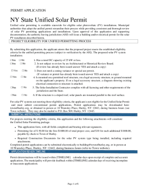 Fillable Online NY State Unified Solar Permit - Town of Rochester Fax ...