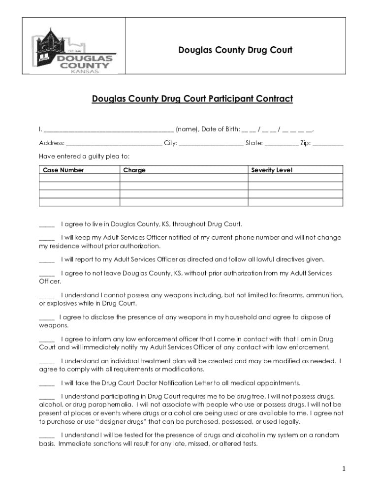 Fillable Online Adult Drug Court - Douglas County District Court Fax ...