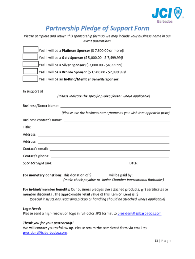 Fillable Online JCI: A KEY PLAYER IN EFFECTING POSITIVE CHANGE Fax Email Print - pdfFiller