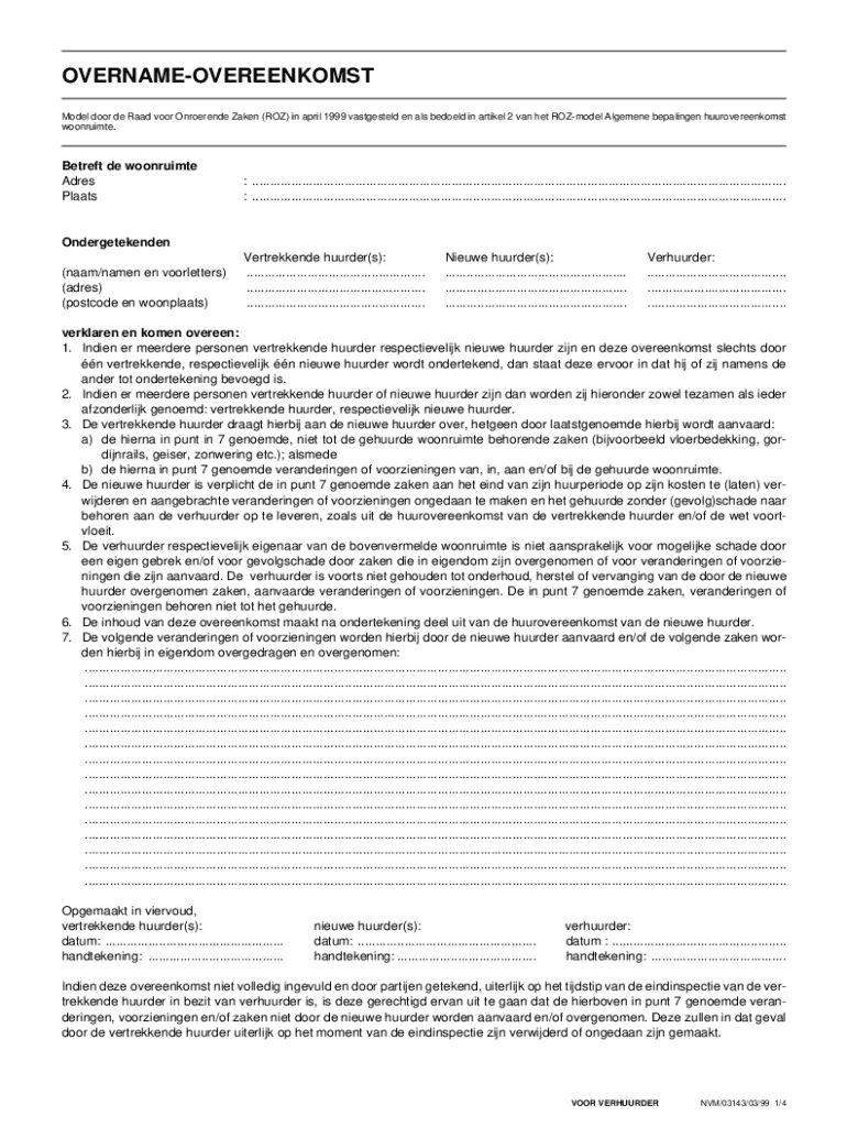 Invulbaar Online ROZ-model huurovereenkomst winkelruimte vernieuwd ...