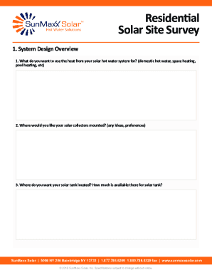 Fillable Online Residential Solar Site Survey Fax Email Print - pdfFiller