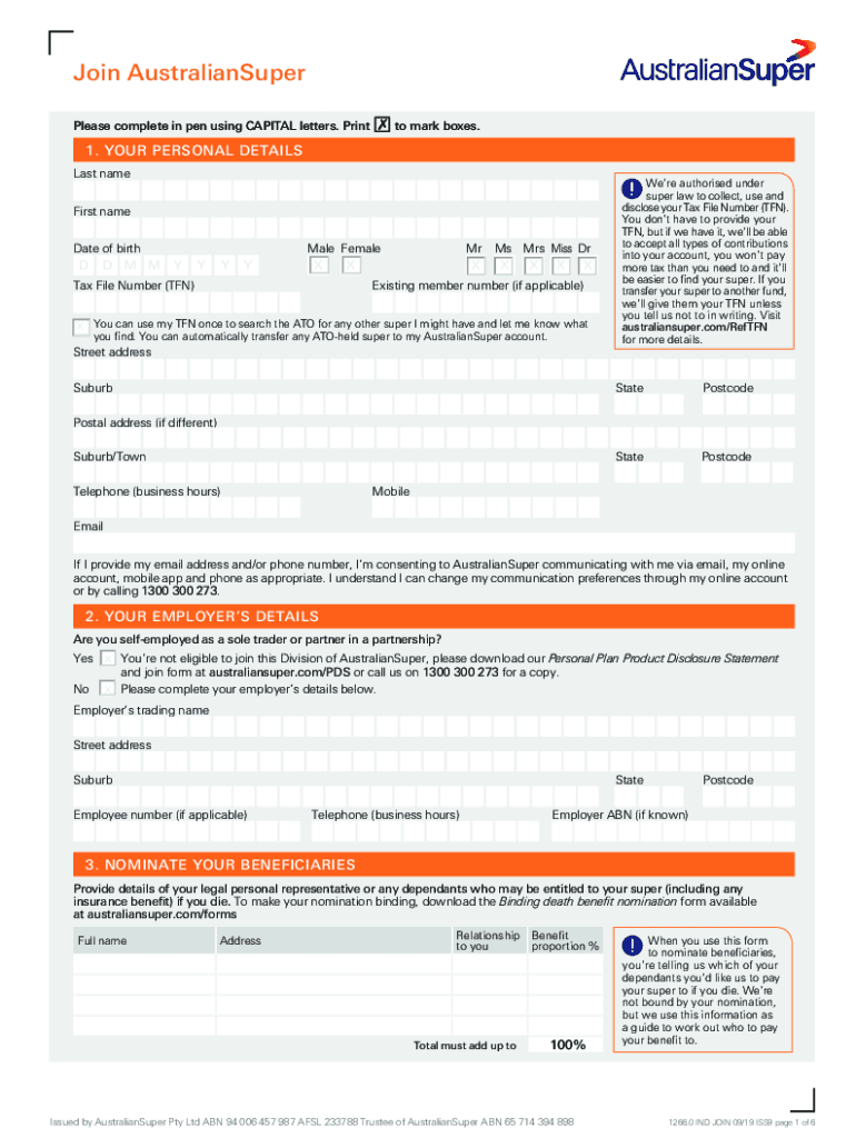 Fillable Online Product Disclosure Statements for Australian Super ...