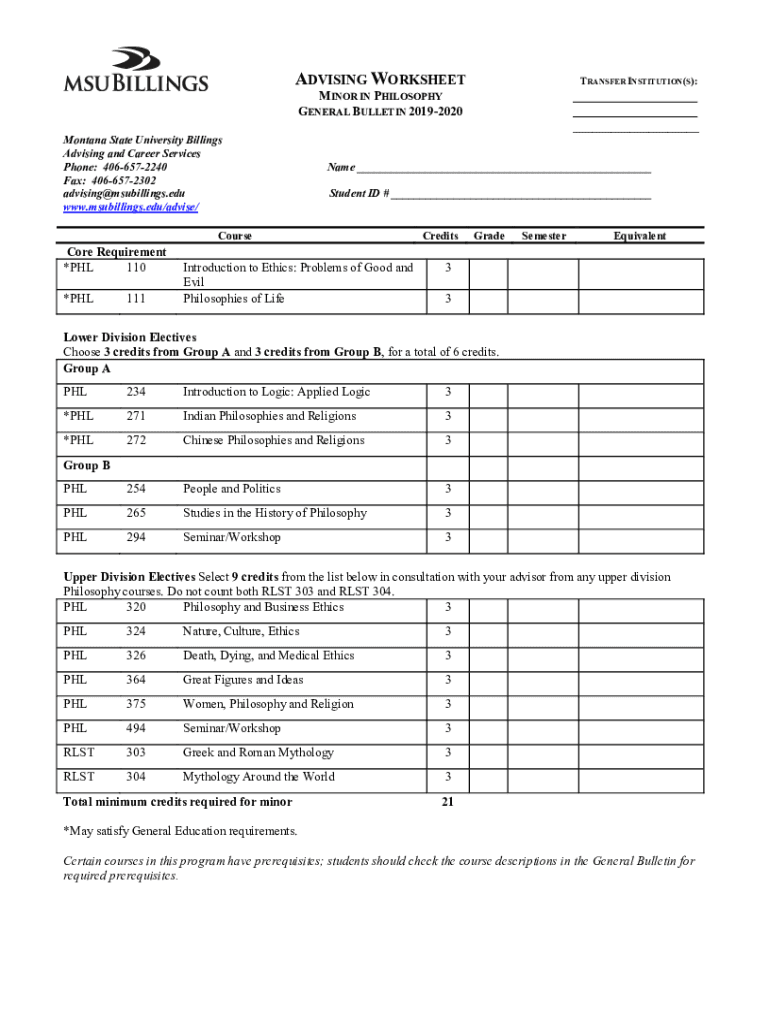 Fillable Online 19-20 Native American Studies Minor.pdf Fax Email Print ...