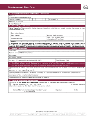 Fillable Online Get daman reimbursement form and fill it out in March ...