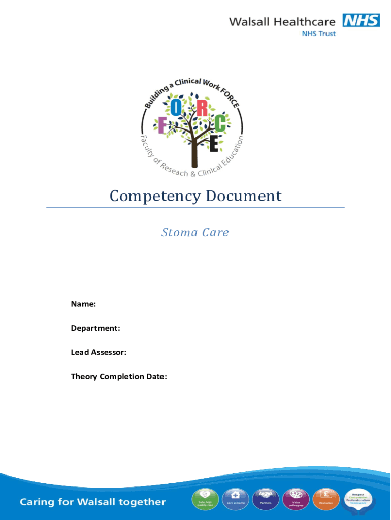 Fillable Online Core Competency Framework - Walsall Healthcare NHS ...
