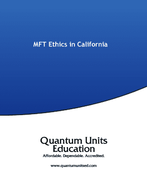 Fillable Online California MFT Law & Ethics Exam - BBS Sample Questions ...