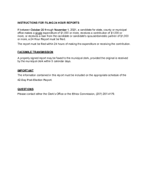 Fillable Online INSTRUCTIONS FOR FILING 24 HOUR REPORTS If between ...