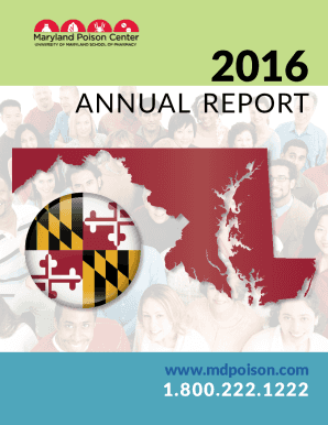 Fillable Online ANNUAL REPORT - Maryland Poison Center Fax Email Print ...