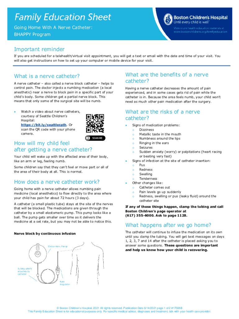 Fillable Online Regional anesthesia & peripheral nerve block catheters Fax Email Print - pdfFiller