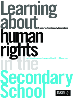 Fillable Online Activities to explore human rights with 11 - Amnesty International Fax Email ...