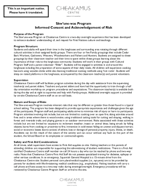 Fillable Online adult informed consent and acknowledgement of risk Fax ...