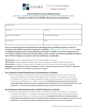 Fillable Online Medical Exemption and/or Disability Exception Request ...