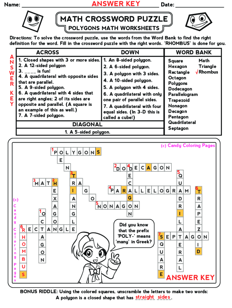 Fillable Online Properties Of Water Crossword Puzzle Answer Key Fax ...