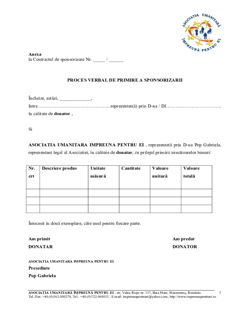 Fillable Online Proces verbal de primire la asociatie.doc.doc Fax Email ...