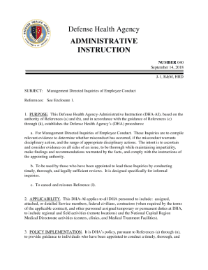 Fillable Online Defense Health Agency ADMINISTRATIVE INSTRUCTION Fax ...