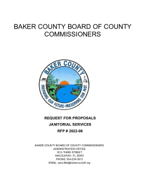 Fillable Online Request for Proposal - Baker County Fax Email Print ...