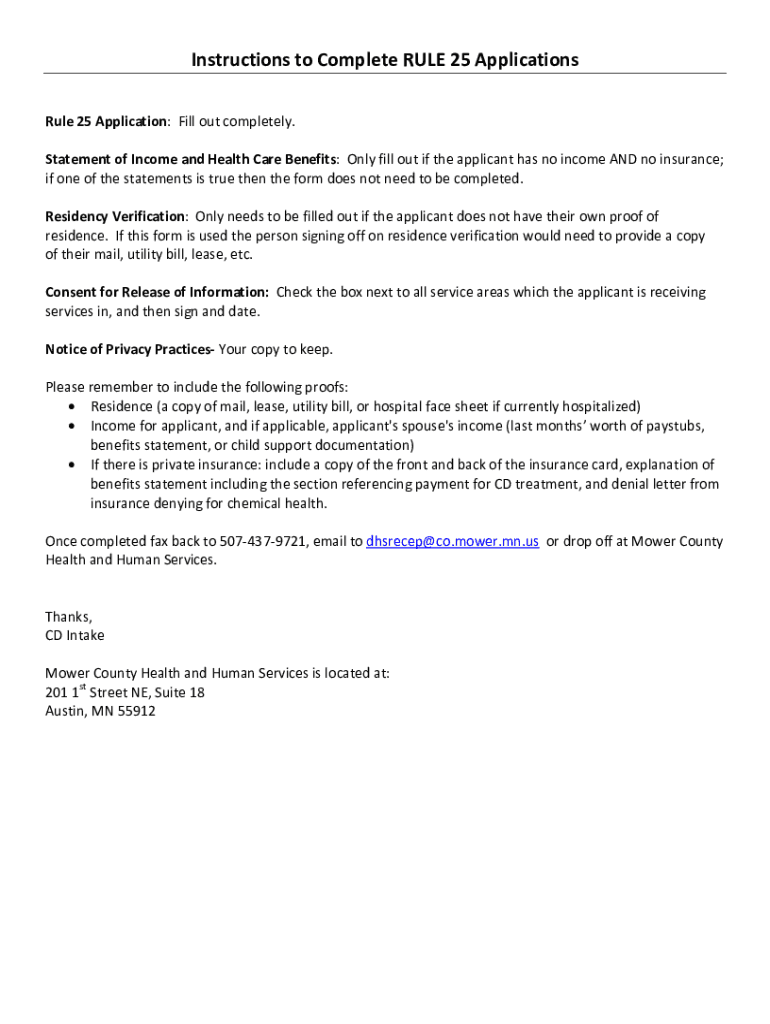 Fillable Online Rule 25 funding (also known as the Consolidated ...