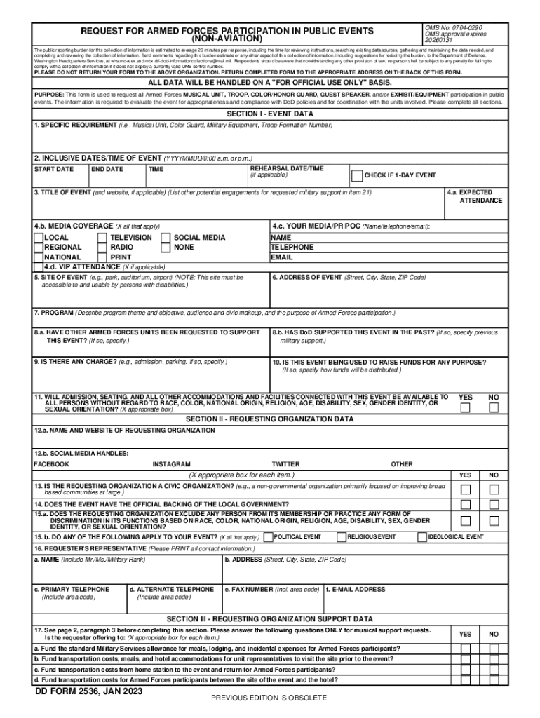 Fillable Online DD Form 2536, Request for Armed Forces ... - AF.mil Fax Email Print - pdfFiller