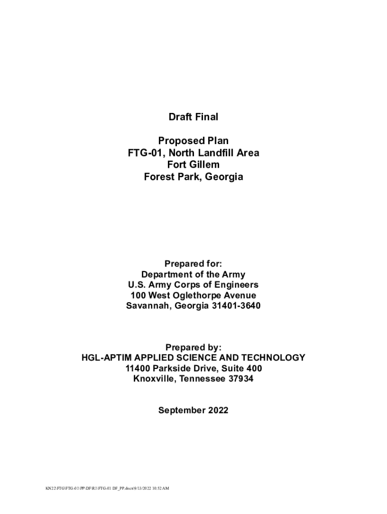 Fillable Online Toxic base last straw for Park at Fort Gillem residents ...