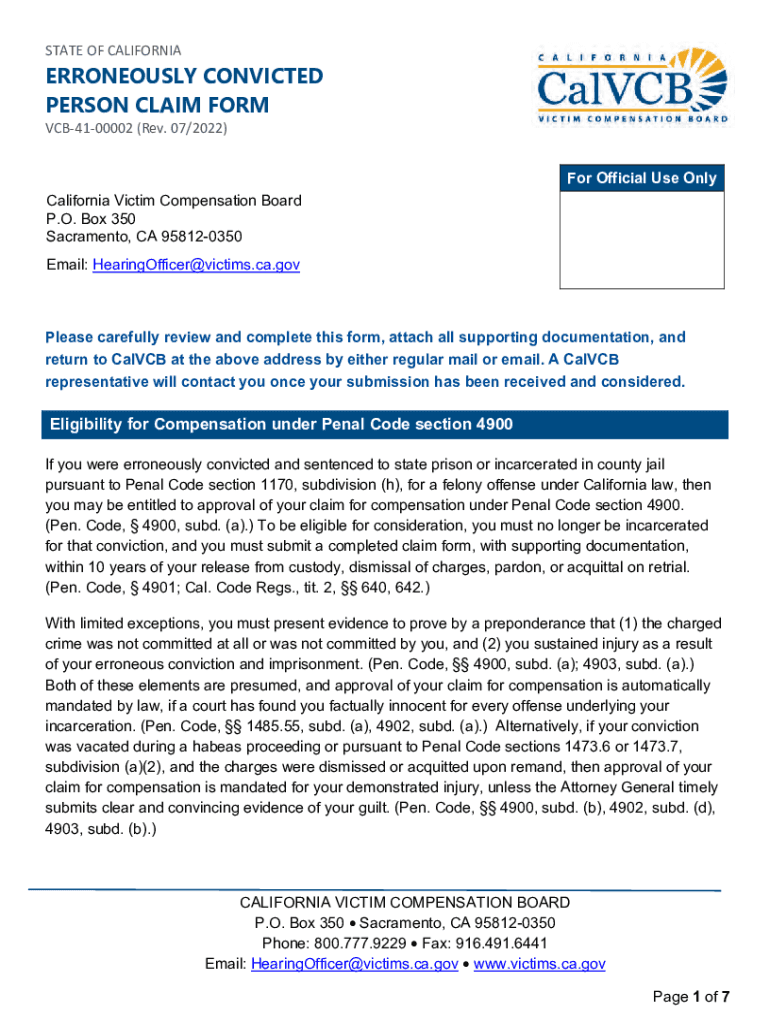 Fillable Online VCB Agenda 9/15/22 - California Victim Compensation ...