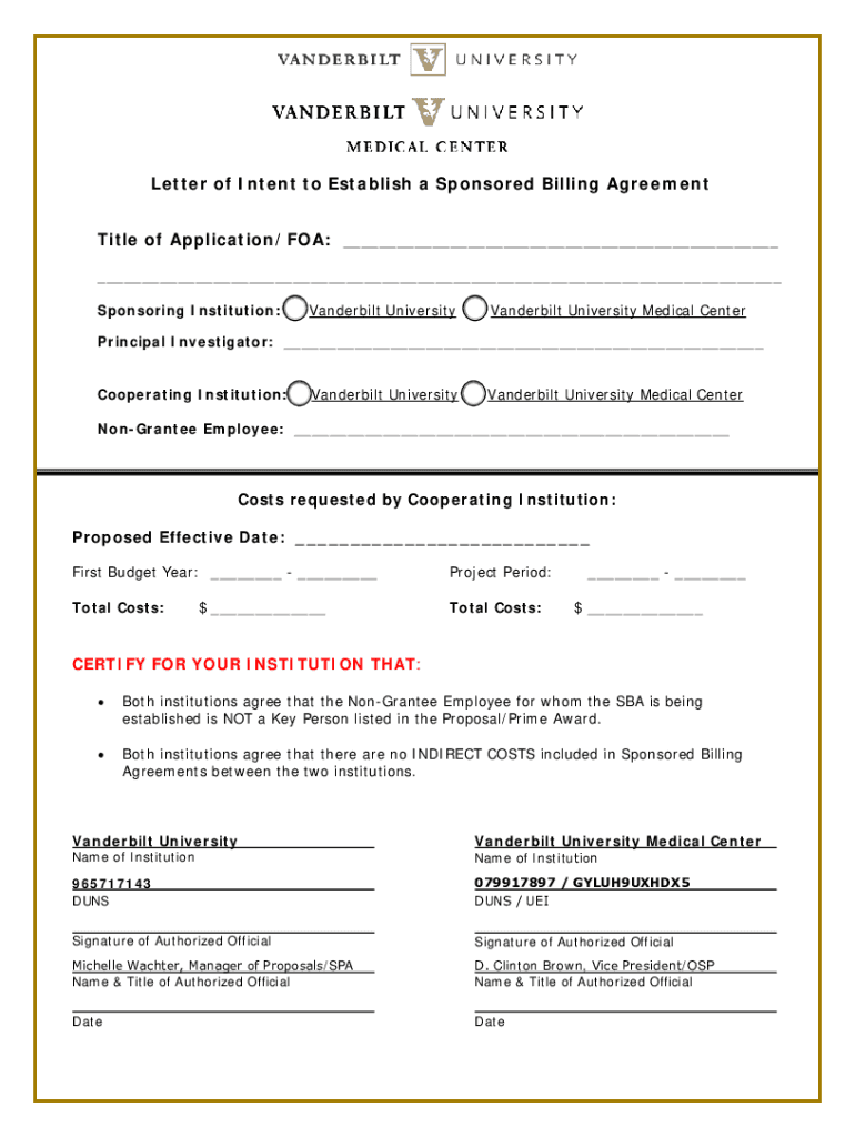 Fillable Online Updated Form: Letter-of-Intent (LOI) Template for ...