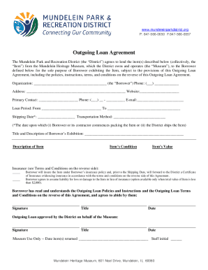 Fillable Online BBDM Outgoing Loan Agreement Museum Letterhead FINAL 10-29-19 Fax Email Print ...