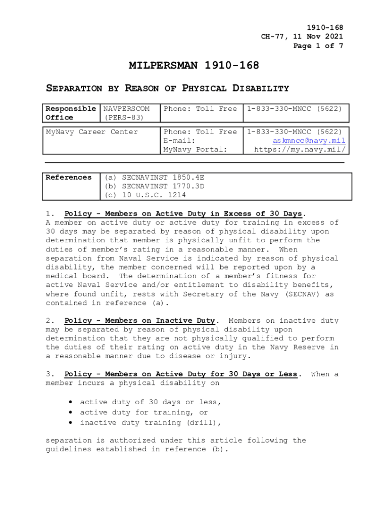 Fillable Online Officer Performance & Separation - MyNavyHR Fax Email Print - pdfFiller
