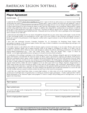 Fillable Online Softball Brochure - American Legion Department of ...