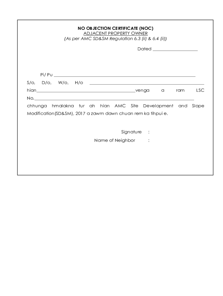 Fillable Online What is a No Objection Certificate? - 99acres.com Fax Email Print - pdfFiller