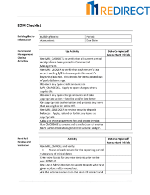 Fillable Online Accounting Checklist: Tasks to Do Daily, Weekly and ...