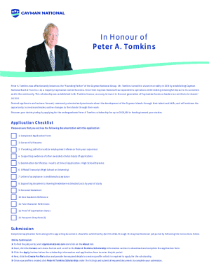 Fillable Online CNB -- Peter A. Tomkins Scholarship Application Form ...