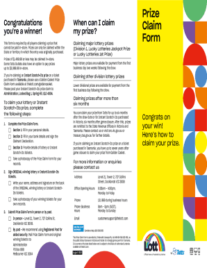 Fillable Online What to expect when making a prize claim - AGLC Fax ...